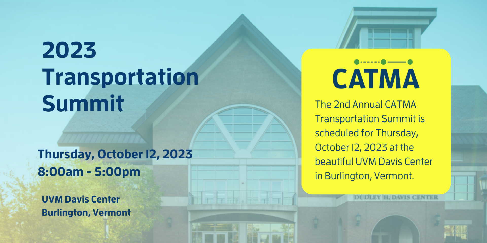CATMA 2nd Annual Transportation Summit 2023 - Lake Champlain Chamber